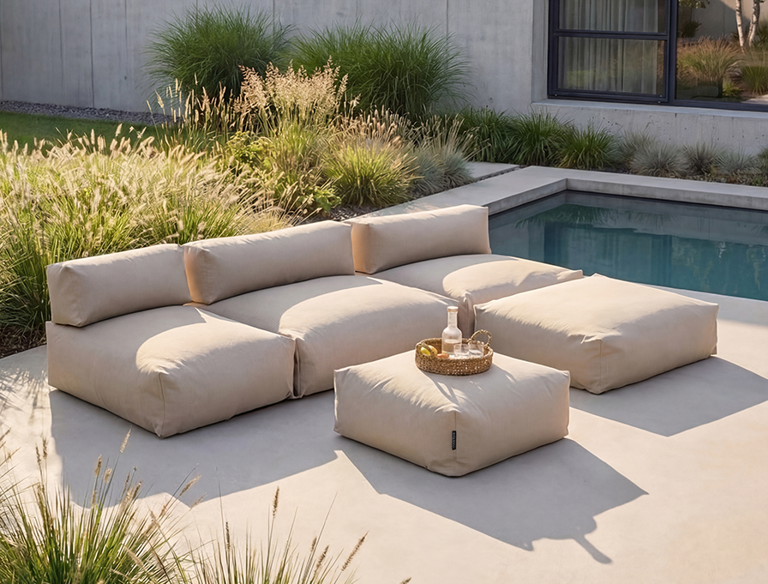This floating sofa is the luxury backyard upgrade your pool needs