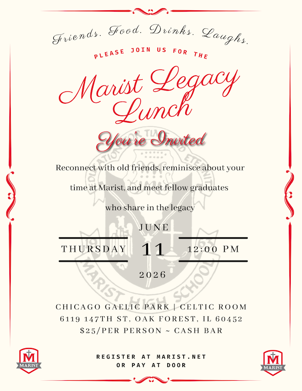 Reconnect with fellow alumni at the Marist Legacy Lunch