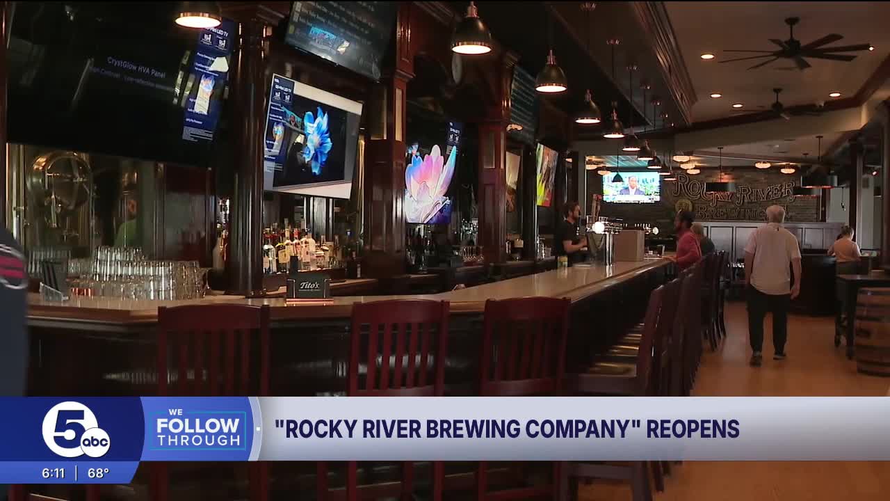 Rocky River Brewing Company reopens nearly 1 year after devastating fire