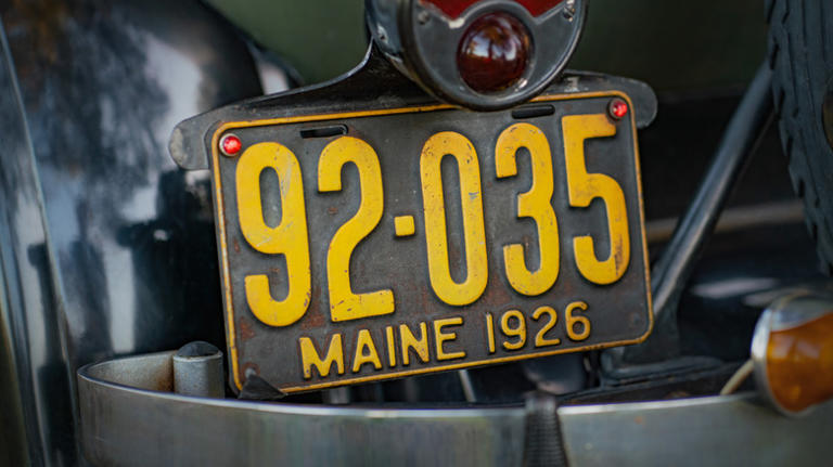 Before license plates were standardized, people had to get creative