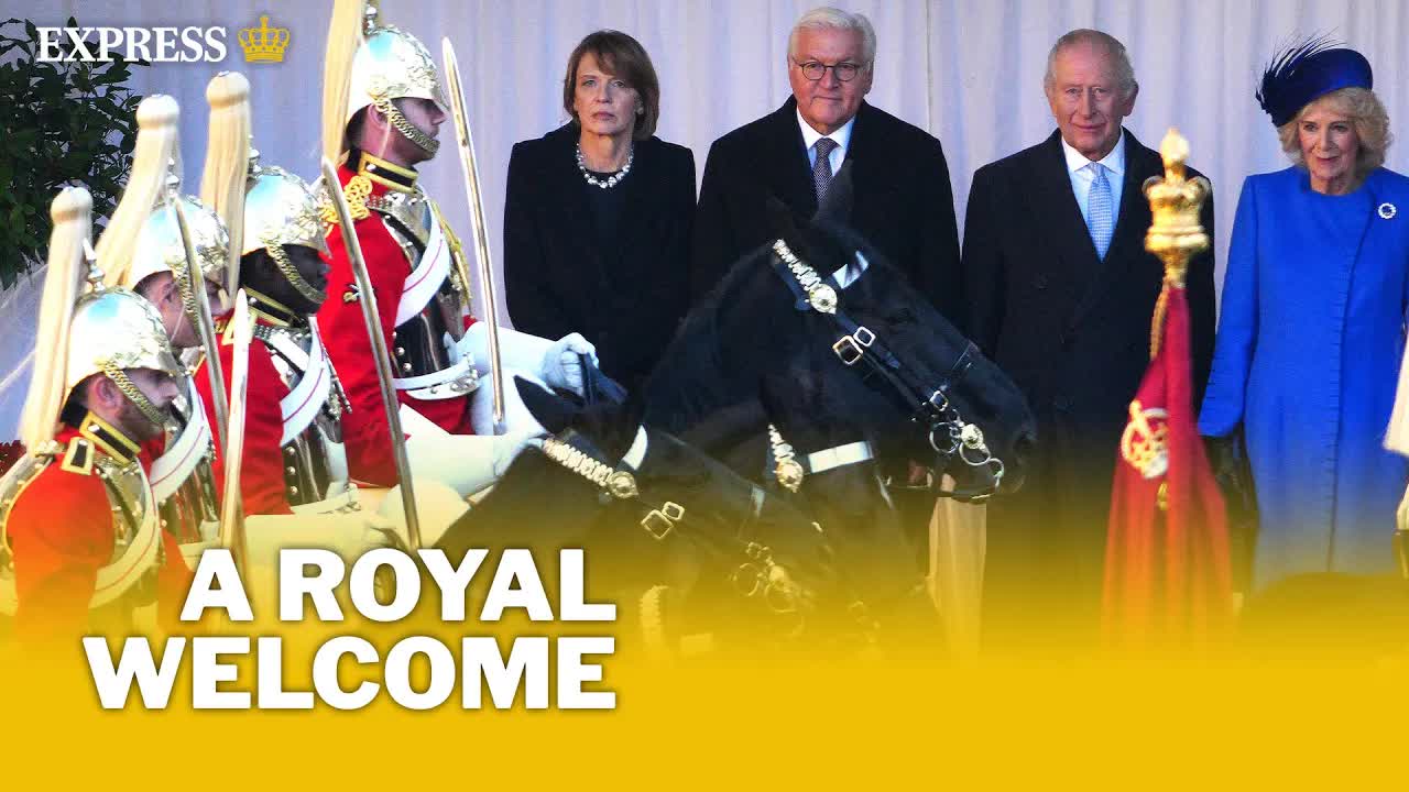German president greeted with incredible pomp and pageantry by king in ...