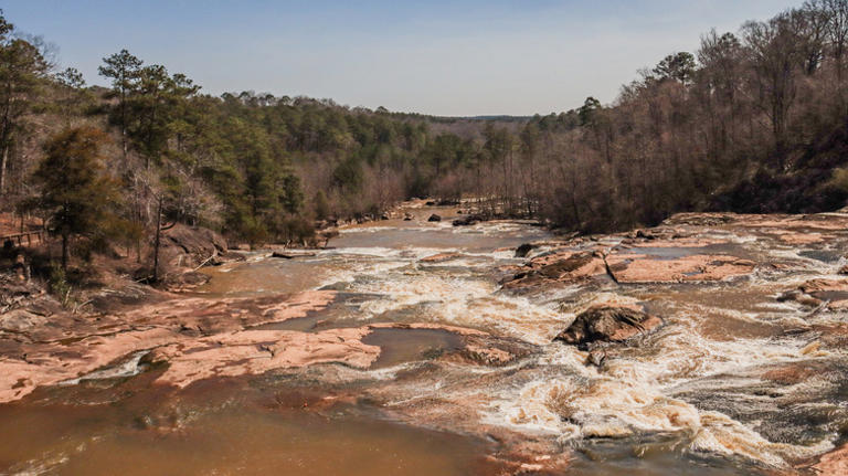 Sandwiched between Atlanta and Macon is Georgia's waterfall state park ...