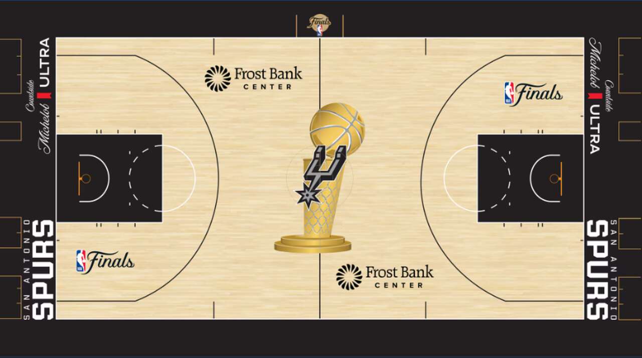 NBA brings back iconic Finals court logos for Spurs-Knicks championship ...