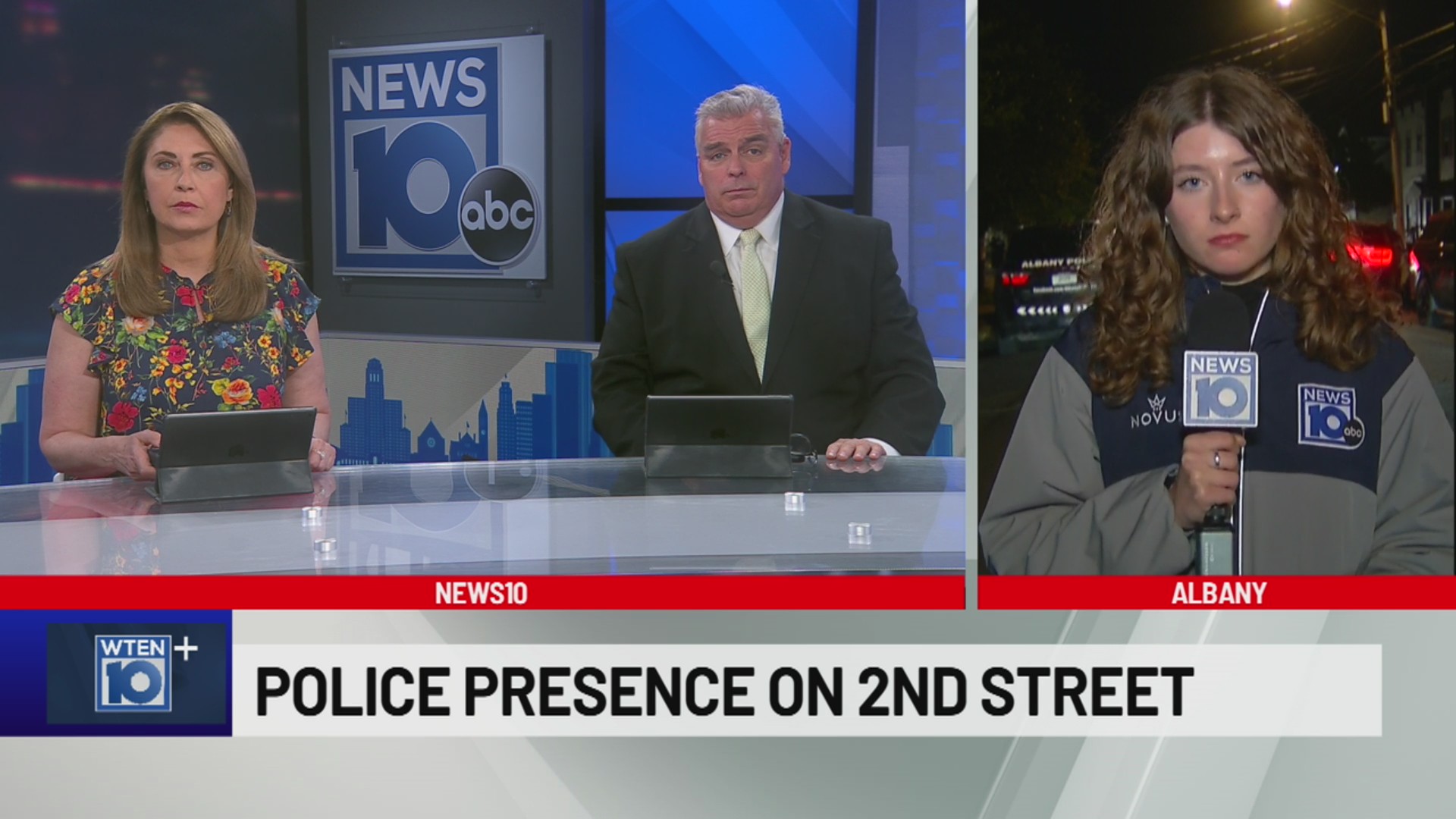 Large police presence on 2nd Street in Albany