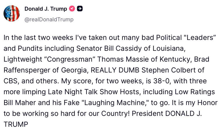 Donald Trump makes social media threat to talk show hosts