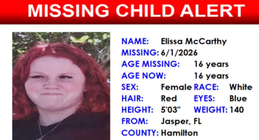 Florida missing child alert: Search underway for Hamilton County teen