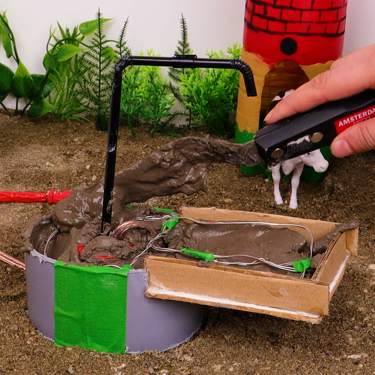 Leuk doe-het-zelf project met een mini waterpomp! 🏗️