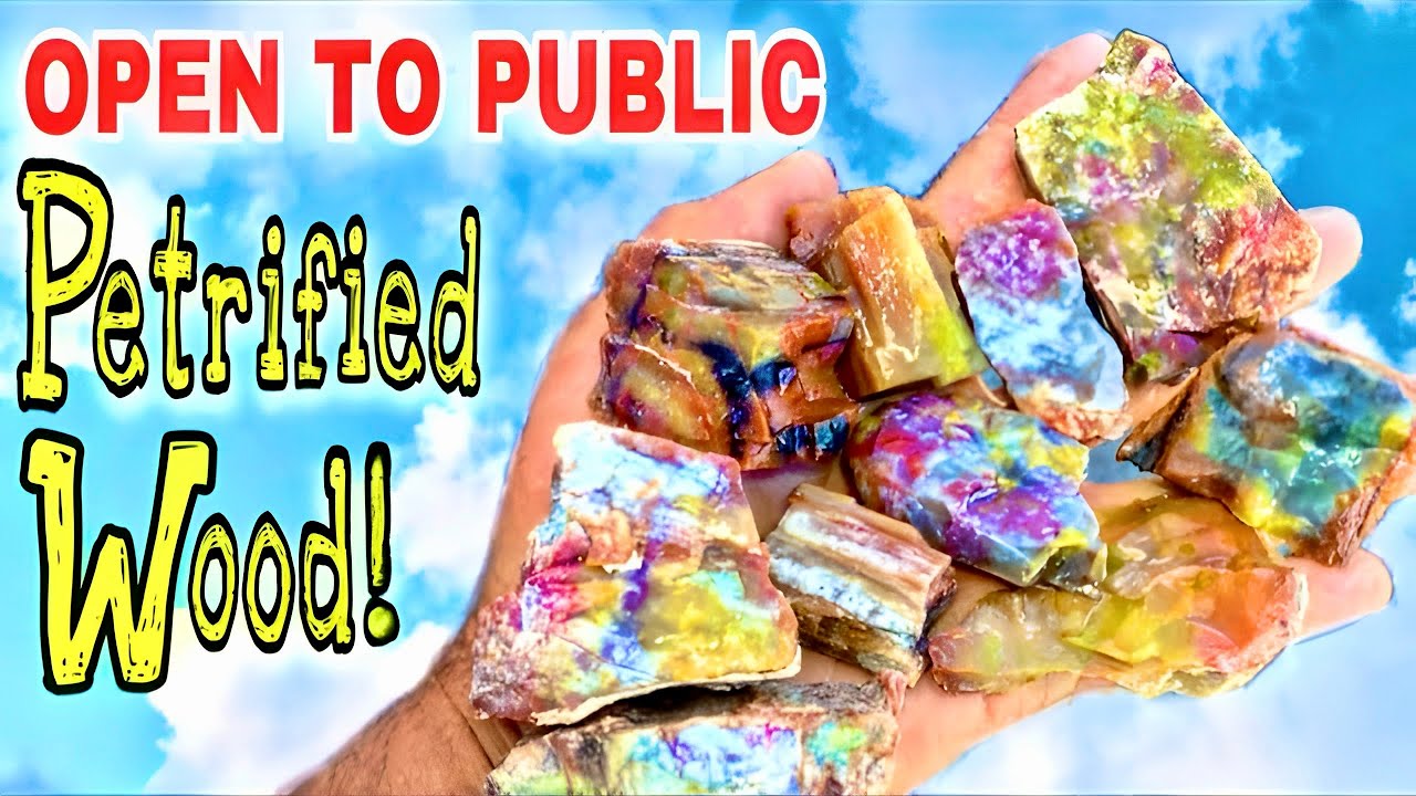 Digging rainbow fossil wood | Petrified Forest National Park