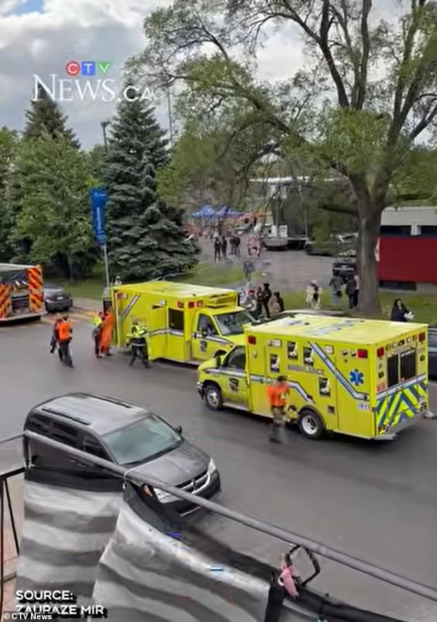 Toddler critically ill after storm sent bounce house high into sky then ...