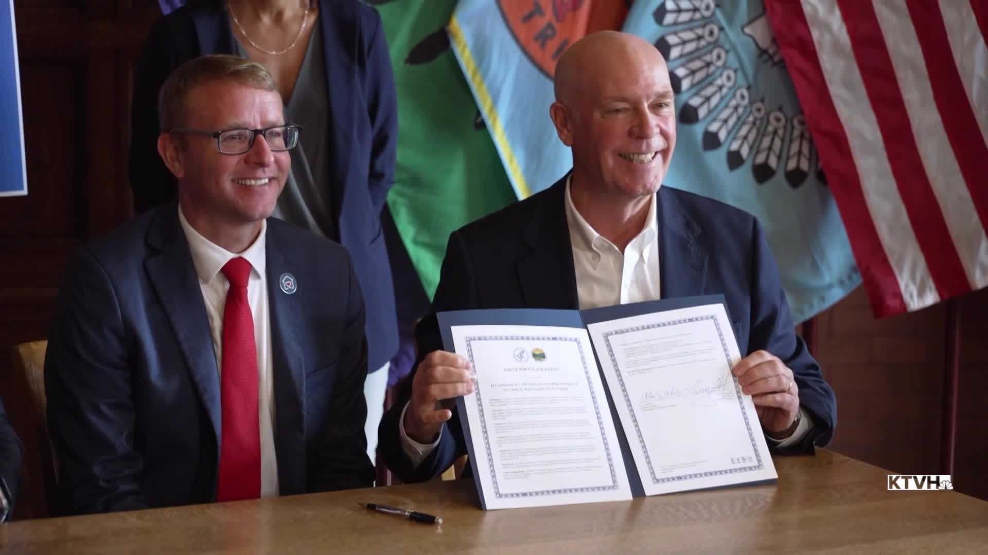 Gianforte signs onto federal partnership on foster care system