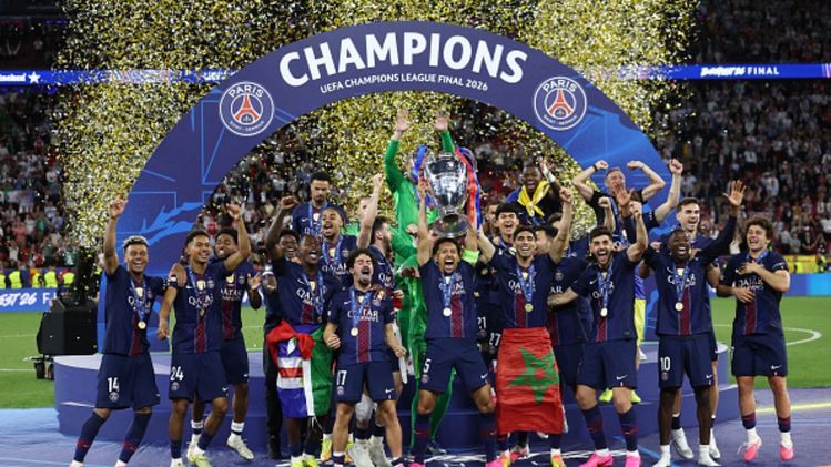 Watch: PSG stars Parade back-to-back Champions League trophy at Roland ...