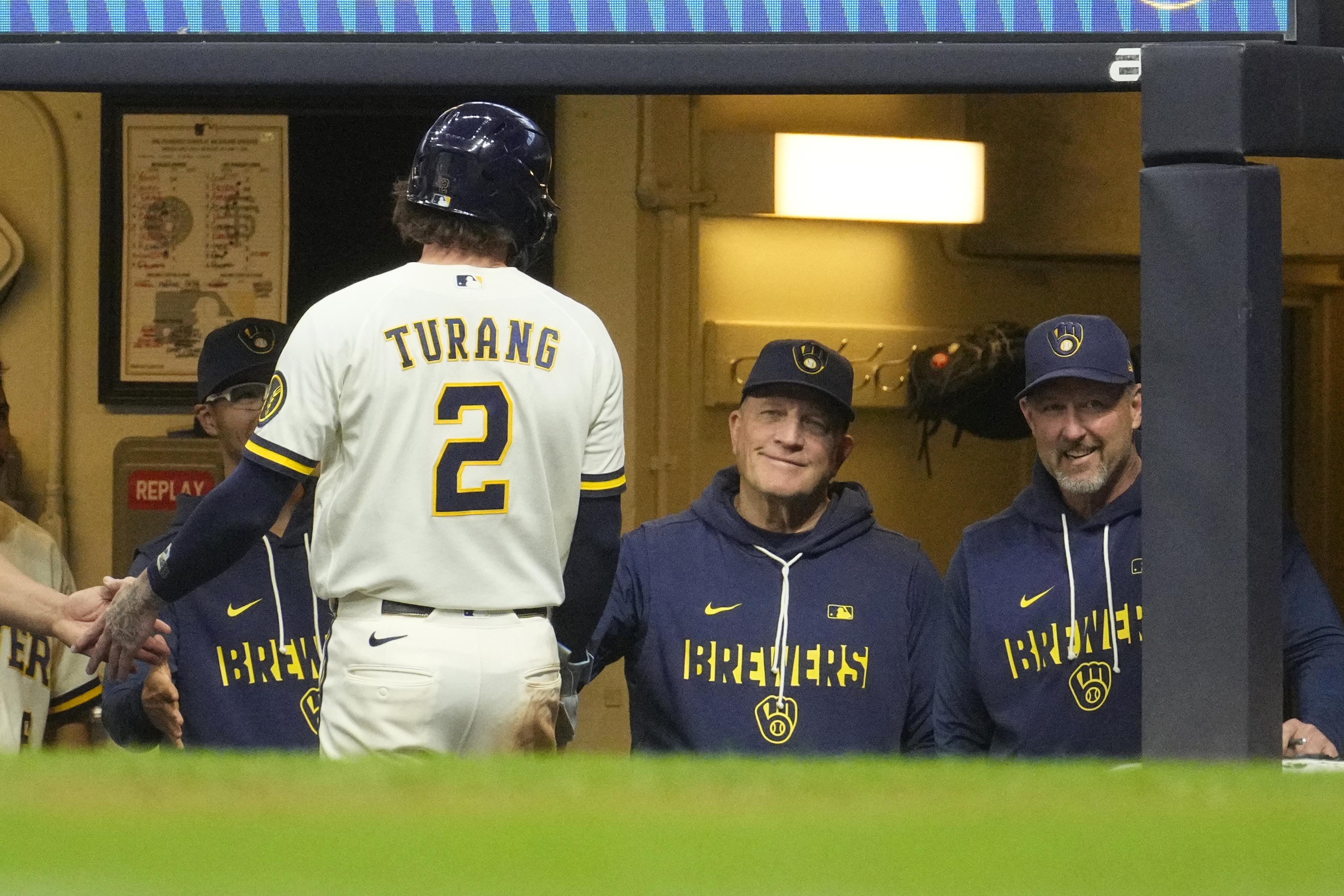 Turang snaps skid as Brewers bats explode in 2nd inning for 16-2 win ...