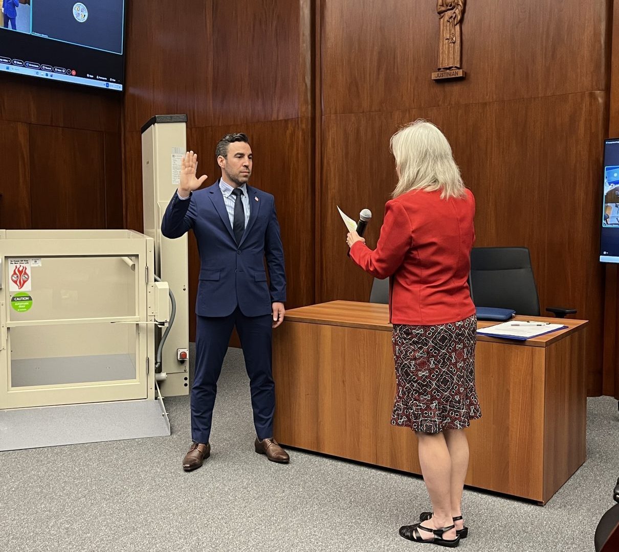 Nino Mangione sworn in as new member of the Baltimore County Council