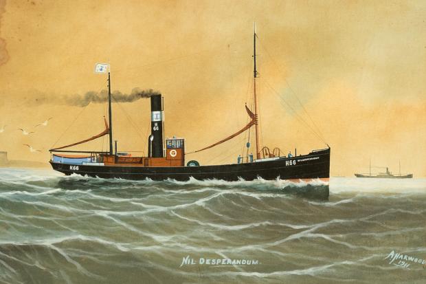 Rare painting of Scarborough trawler sunk in First World War to be ...