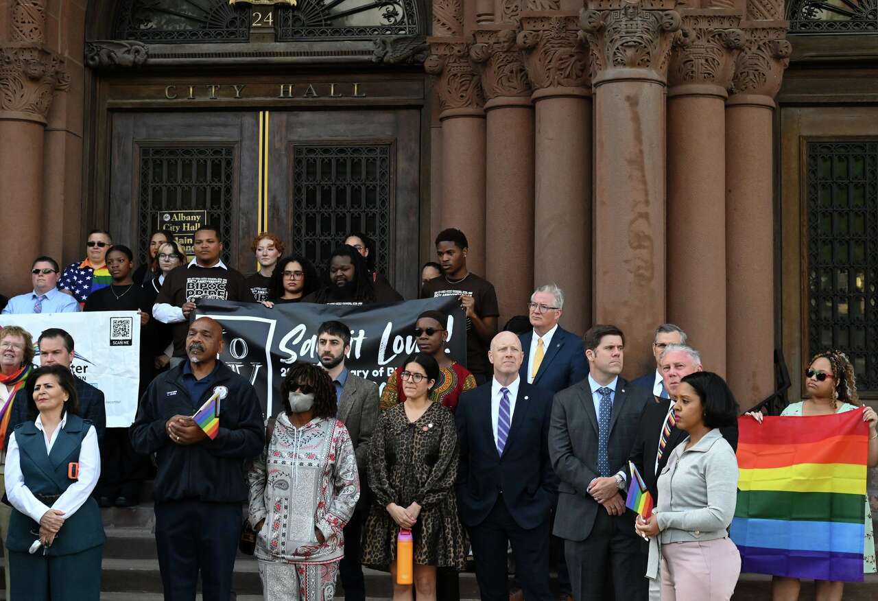 Photos: Albany raises flags in celebration of Pride Month