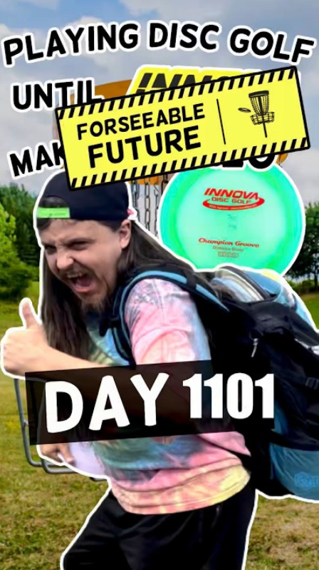 Day 1101 of disc golf ends with an incredible ace shot