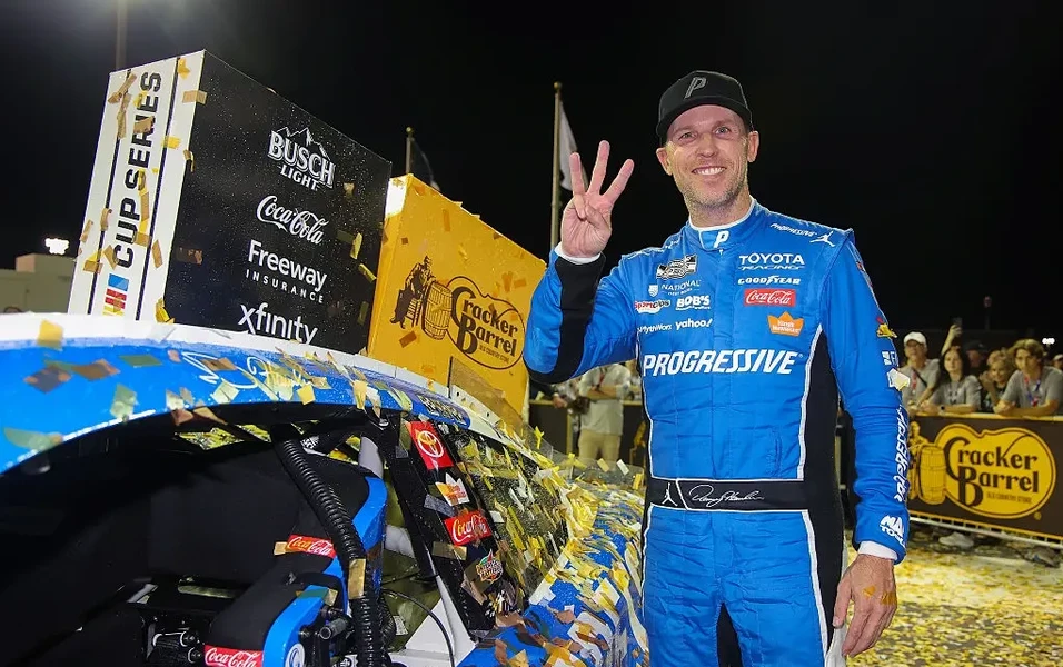 Hamlin leads JGR 1-2-3 in Nashville thriller