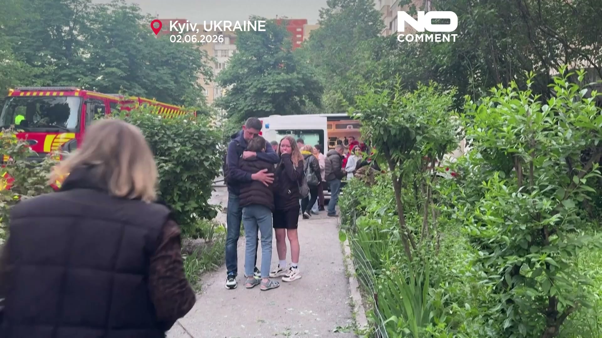 Kyiv residents shelter underground during Russian attack