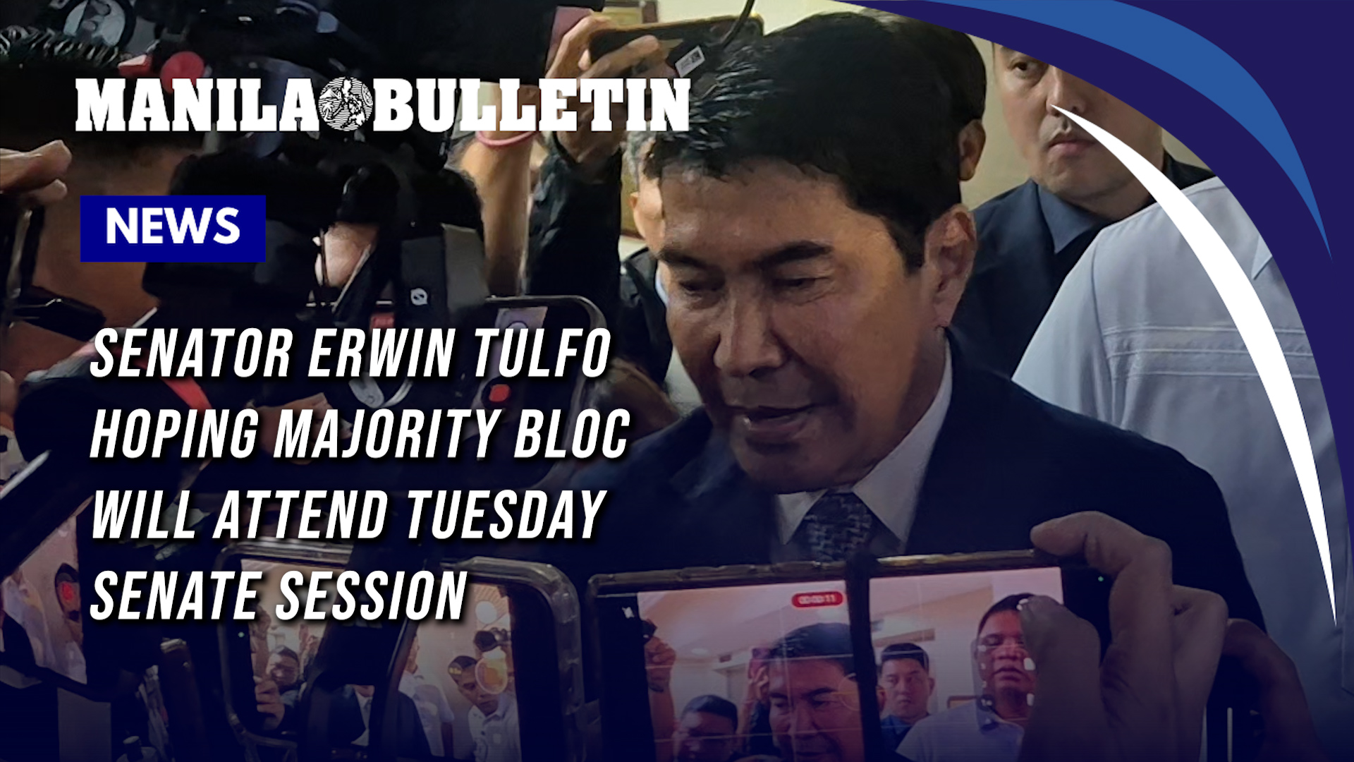Senator Erwin Tulfo hoping majority bloc will attend Tuesday Senate session