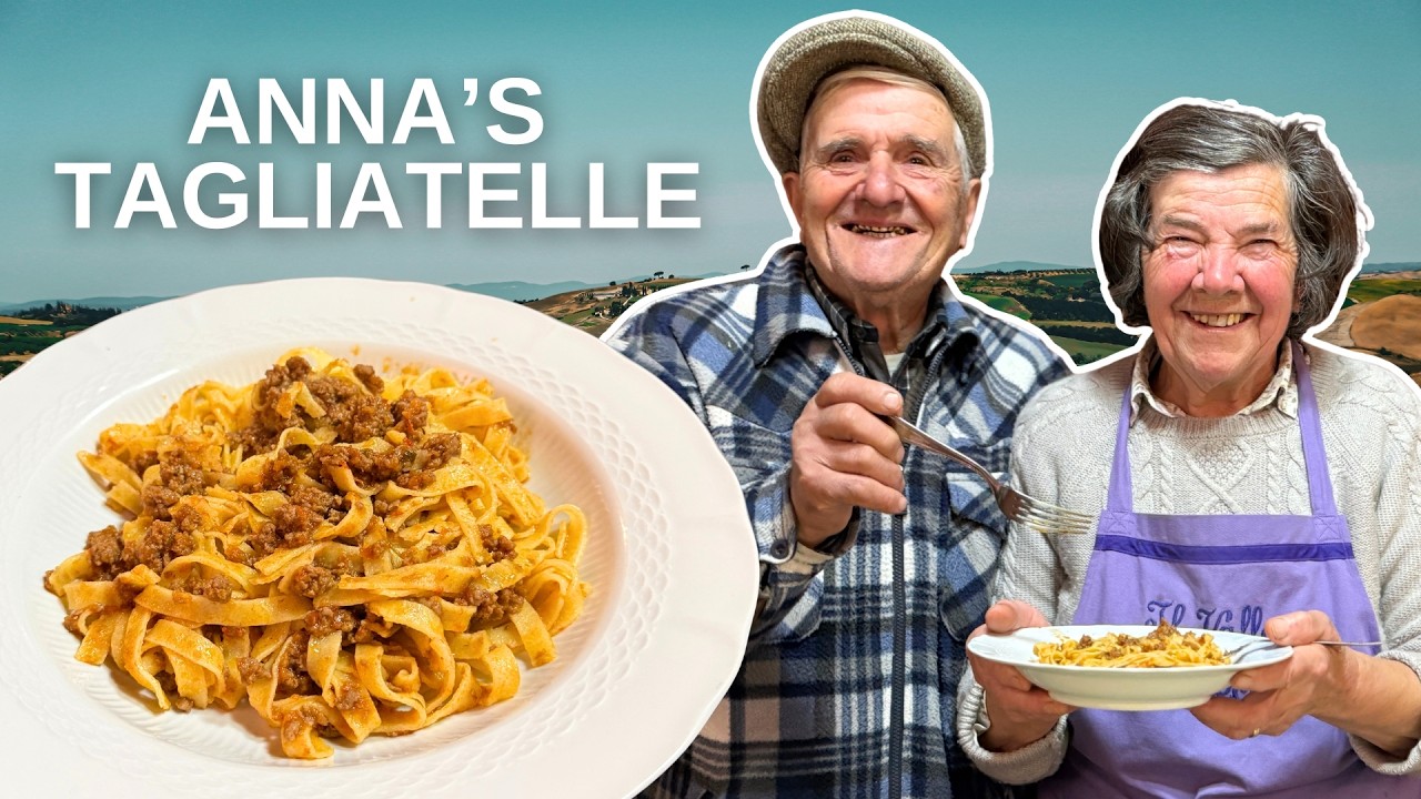 Homemade tagliatelle with ragu from Tuscany!