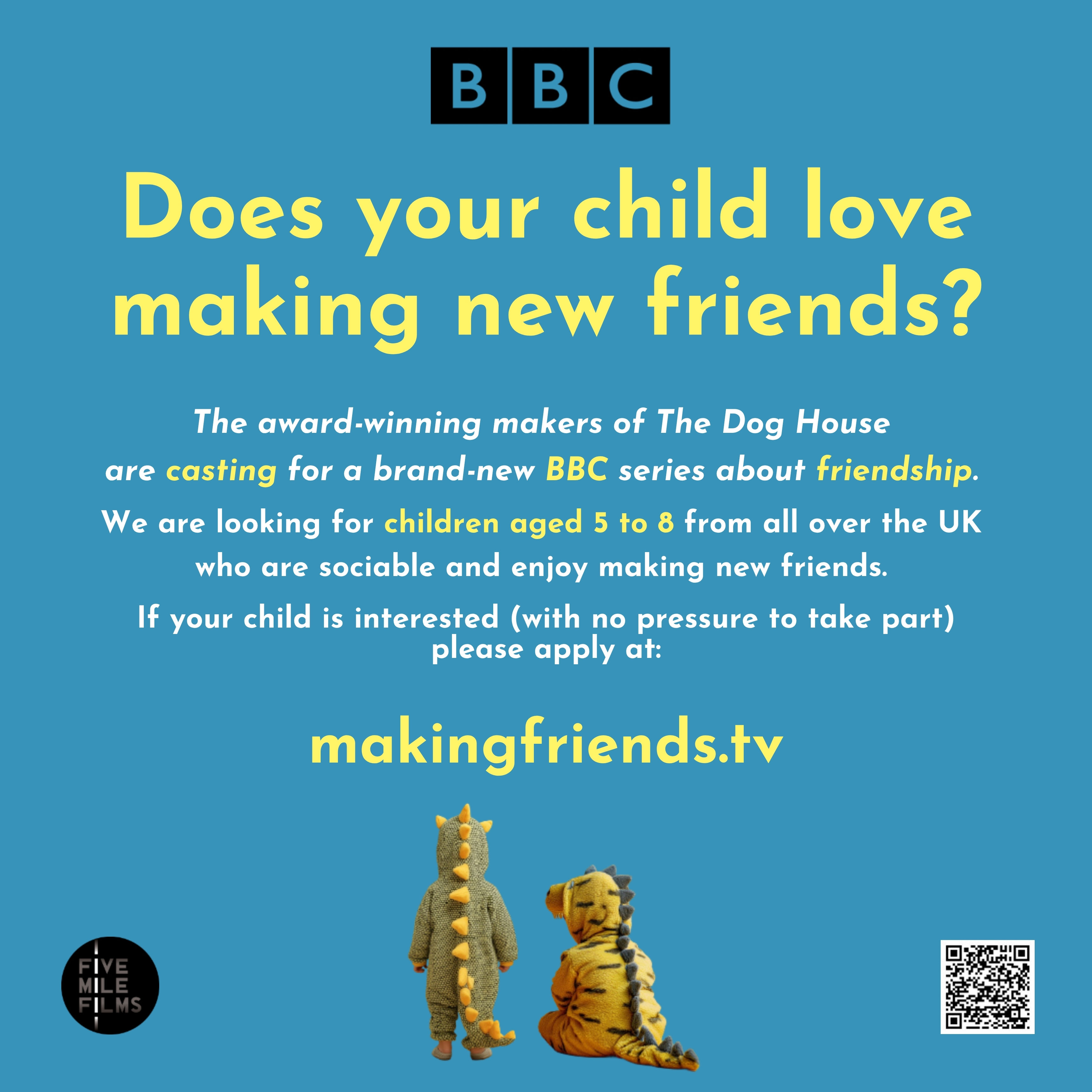Does your child love making friends? Brand new BBC series casting in ...