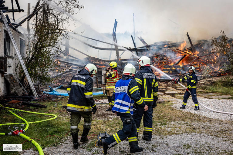 60 Rinder bei Großbrand auf Bauernhof im Innviertel verendet