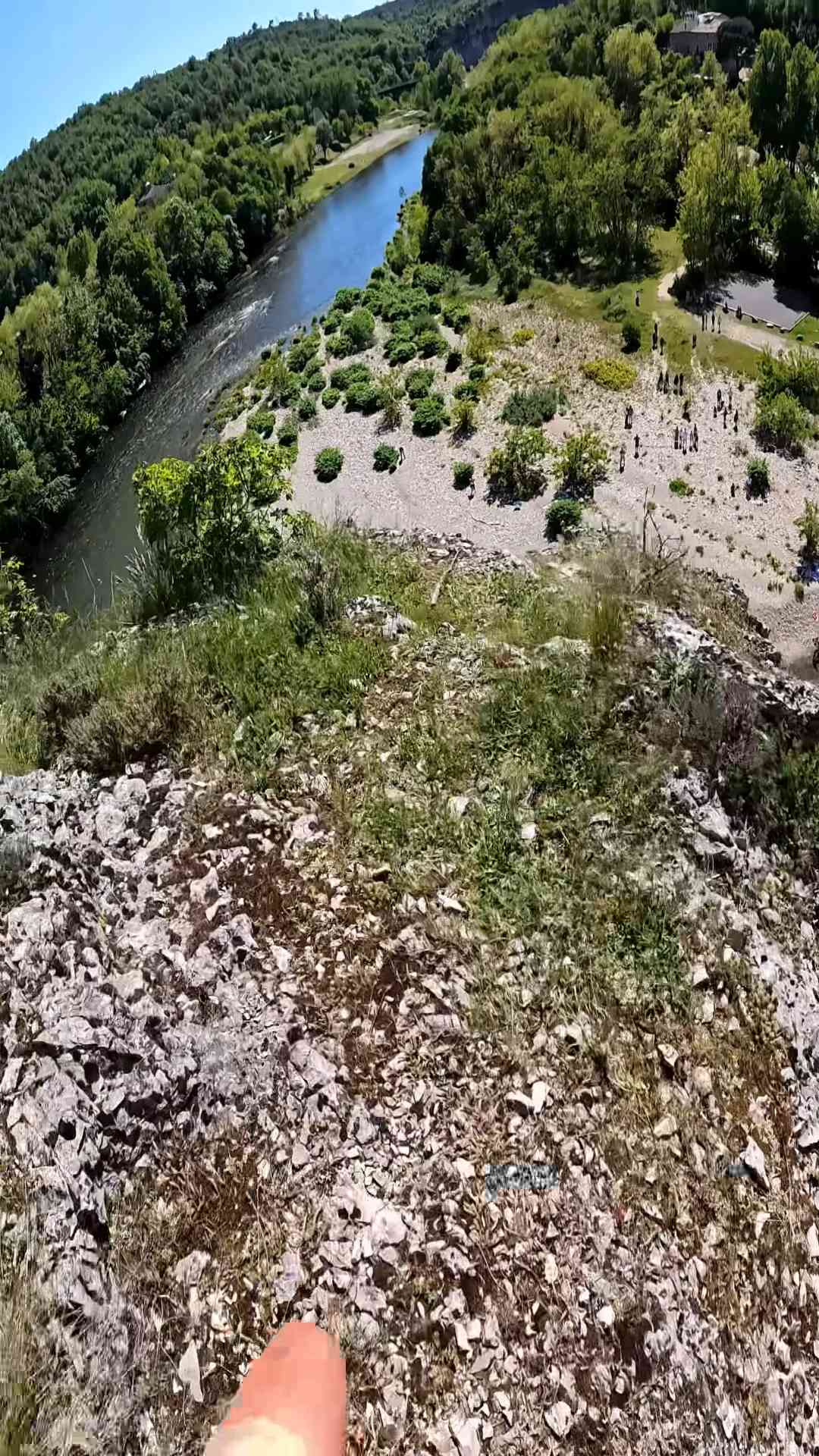 Running downhill from 32m high pure adrenaline!