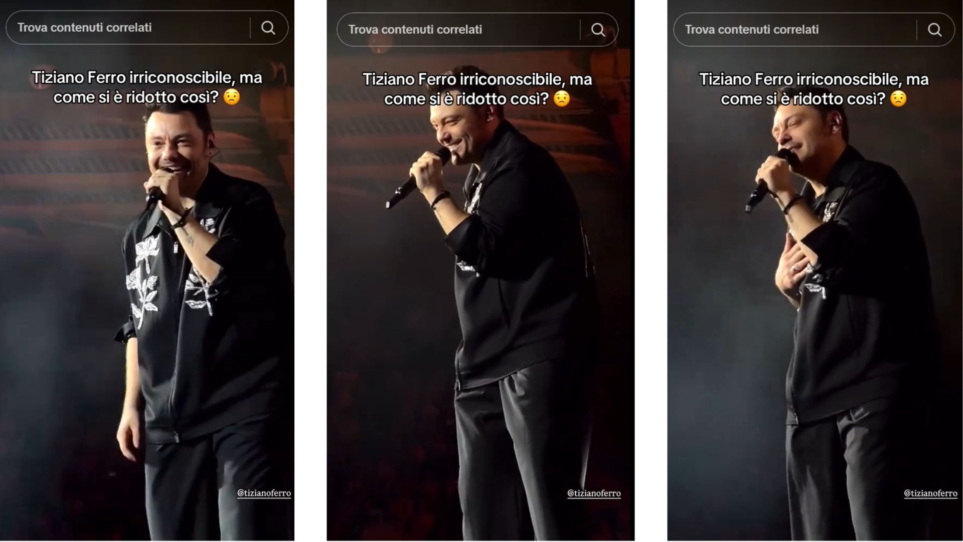 Tiziano Ferro è irriconoscibile nei video del suo ultimo concerto: il ...