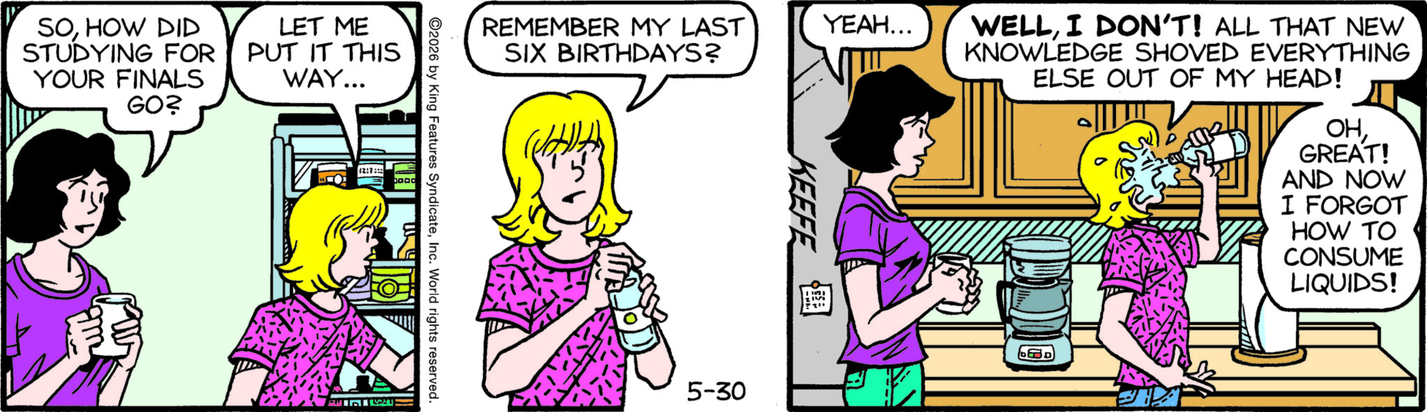 Sally Forth by Francesco Marciuliano; drawn by Jim Keefe