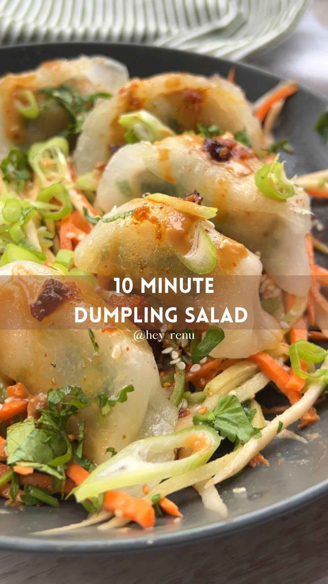 When you don't know what to eat make this dumpling salad