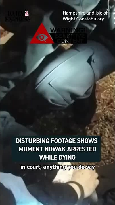 Disturbing police footage shows man handcuffed while dying