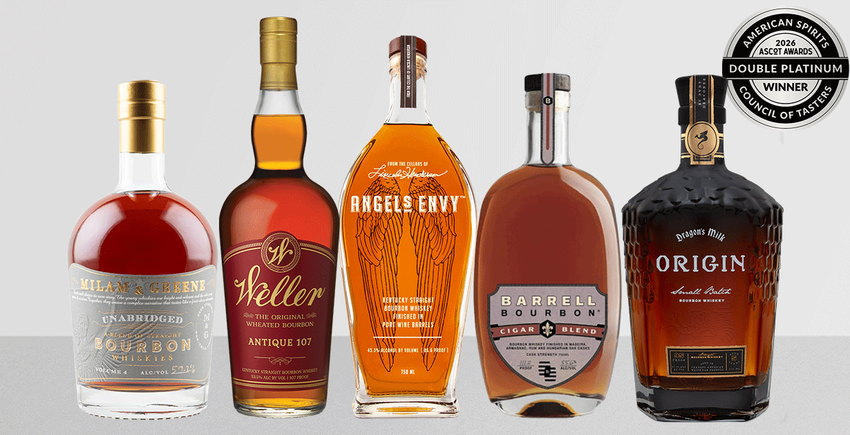 All double platinum-winning bourbons from the ASCOT Awards 2026