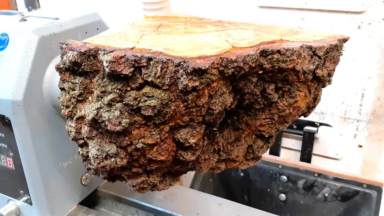 I turned this crazy burl - and the video somehow got even weirder