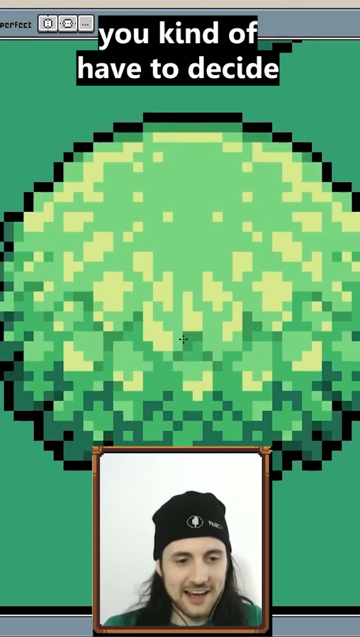 Speed drawing pixel art tree