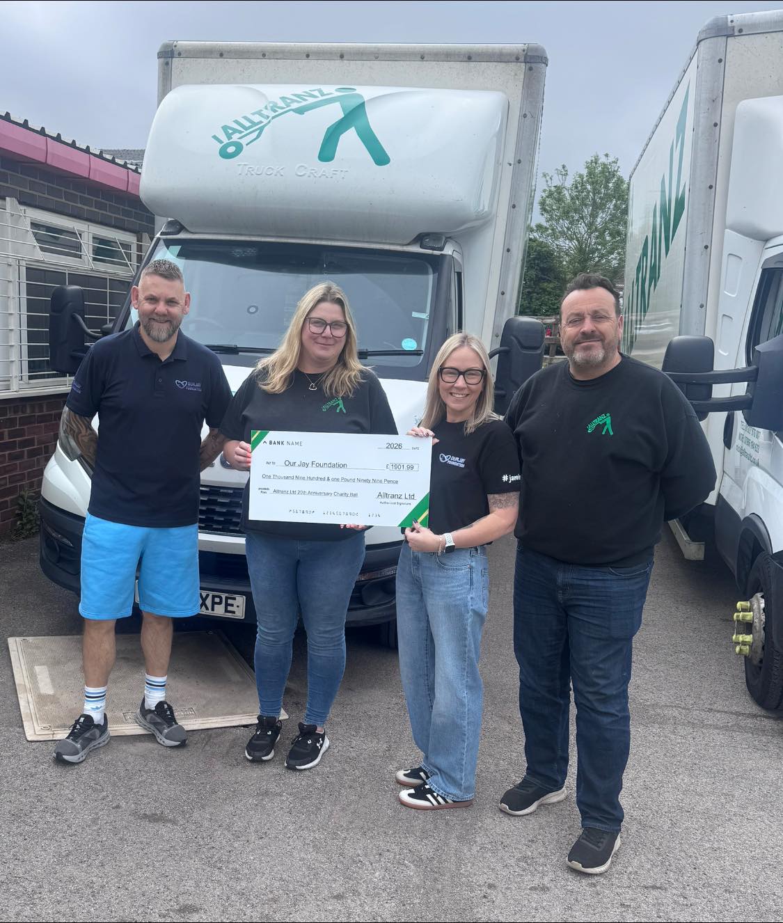 Alltranz Ltd celebrates 20th anniversary with charity donation