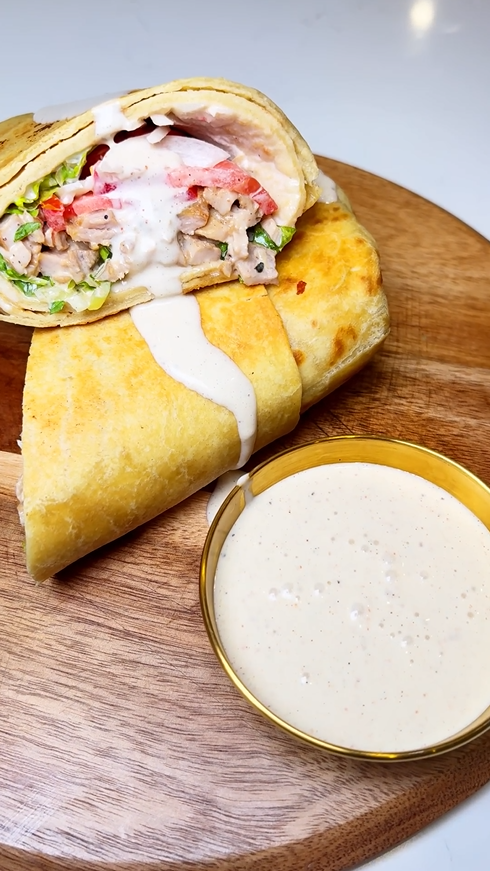 Family-sized Cajun chicken wraps made easy