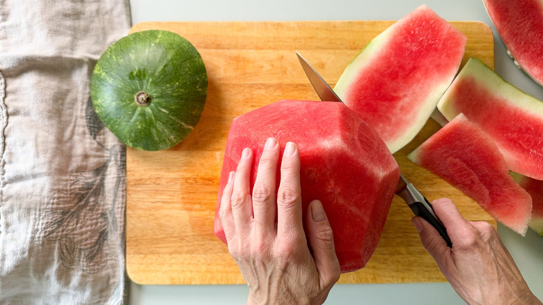 Deconstructed watermelon gazpacho salad recipe