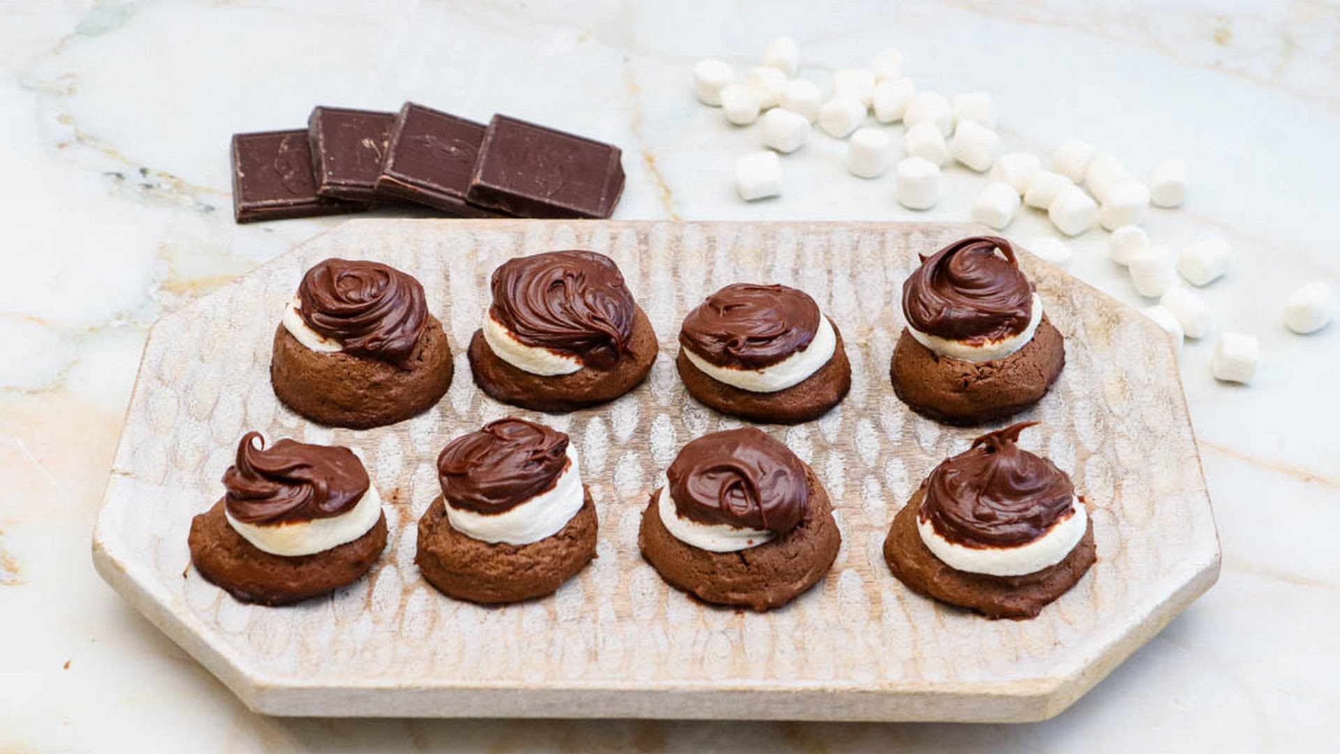 These chocolate marshmallow cookies are a fun treat
