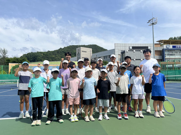 세종시청 테니스팀, 재능기부…미래 체육인재 육성