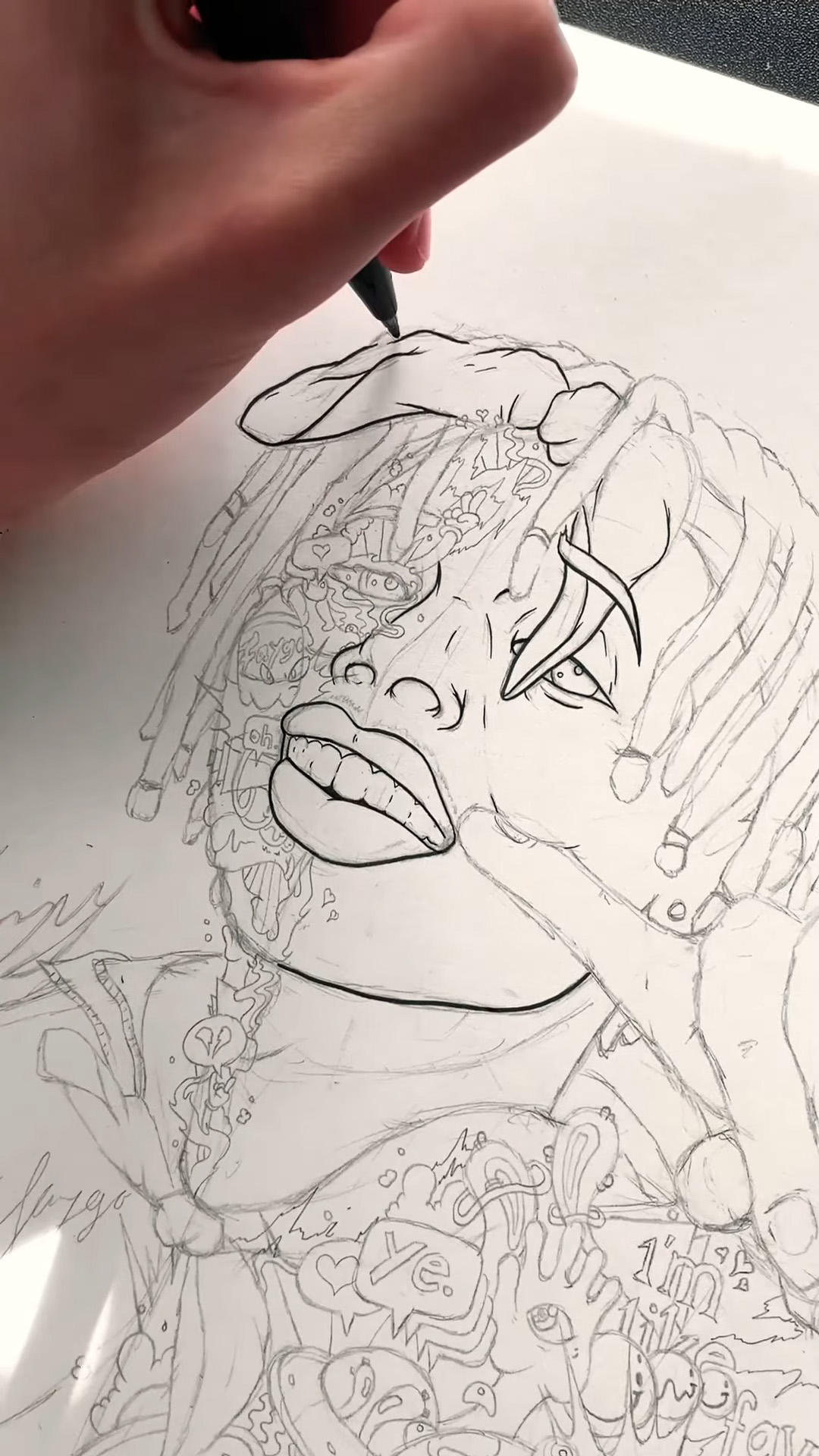 Process drawing SoFaygo with my unique style