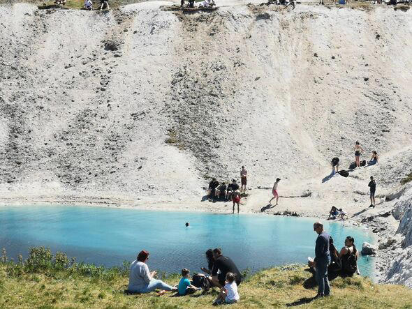 Beautiful blue lagoon dyed black as attraction declared not a safe ...