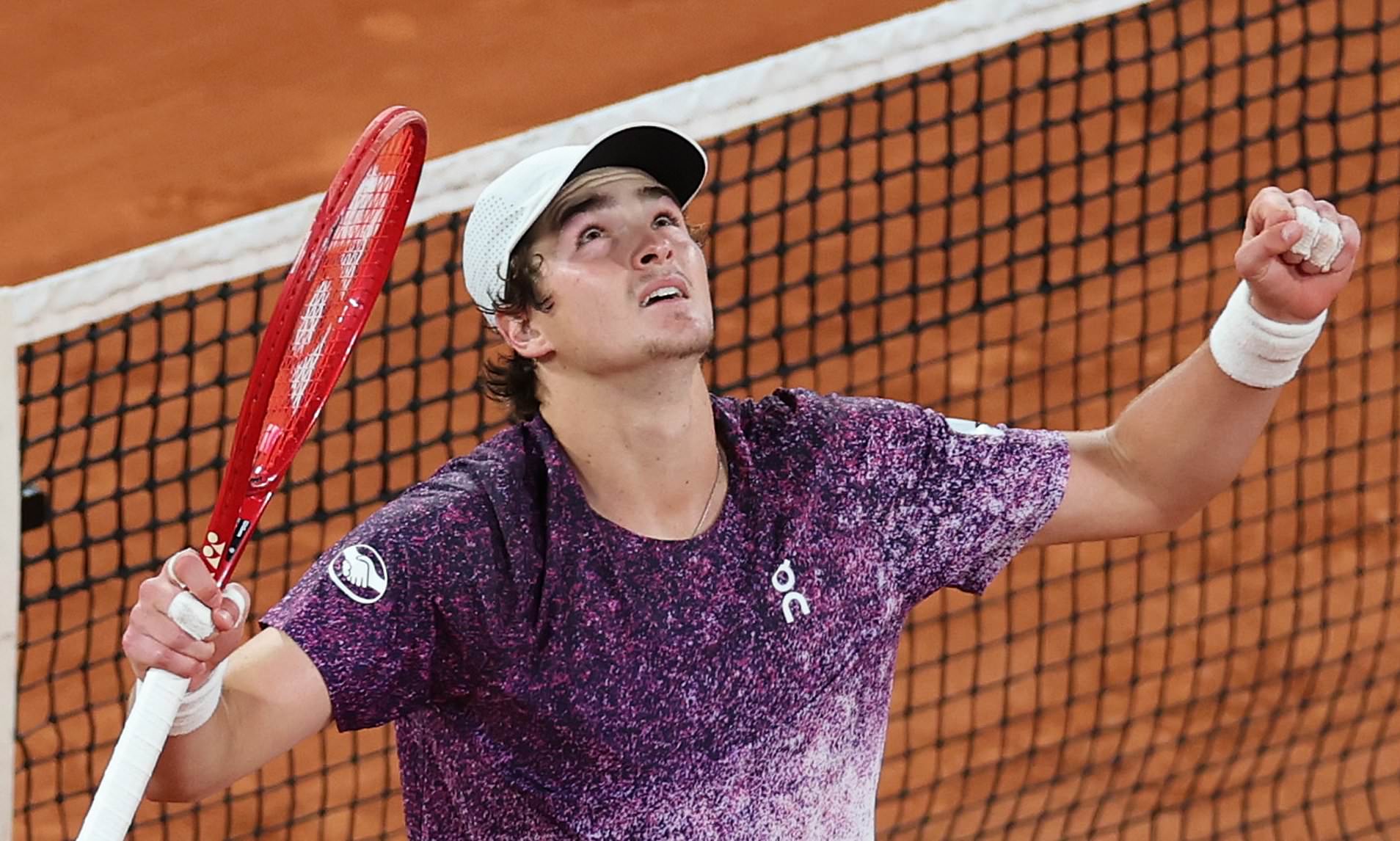 His forehand cracks like a gunshot and he sends the French fans wild ...