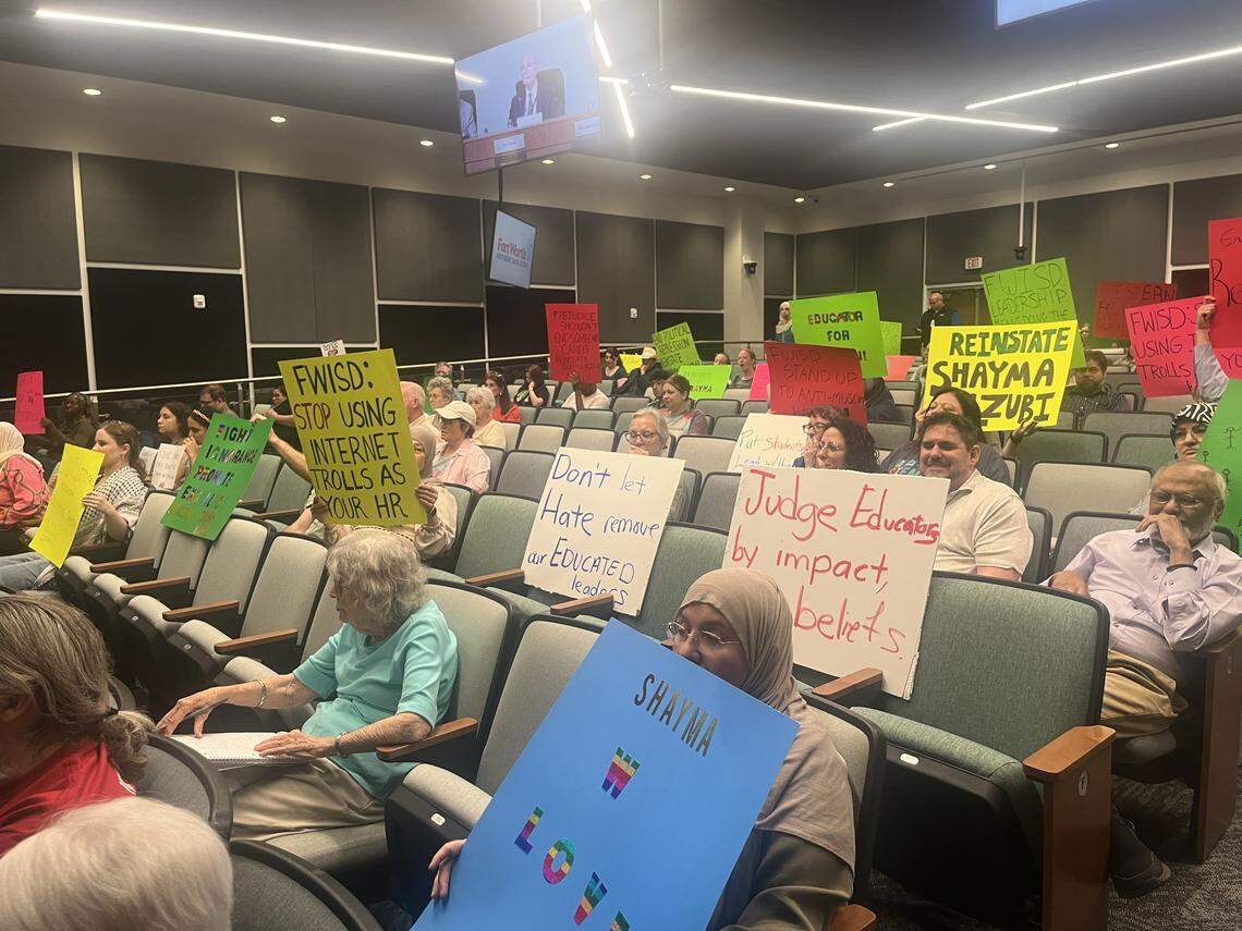 Fort Worth school board meeting interrupted by protester yelling about ...