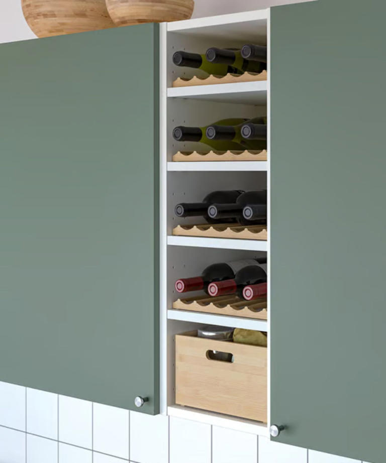This new IKEA bottle rack is the most versatile kitchen storage