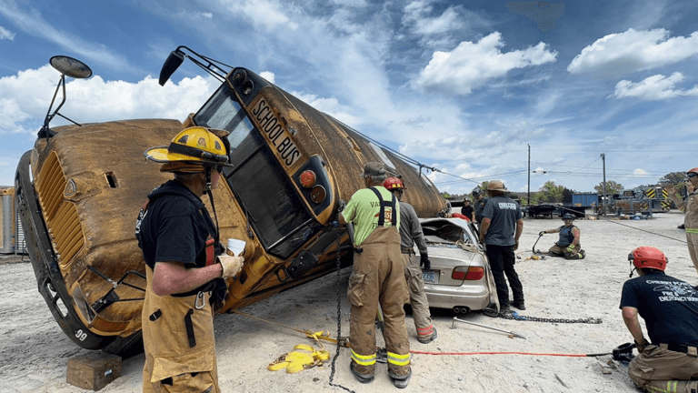 Firefighters complete live fire and rescue training over the weekend