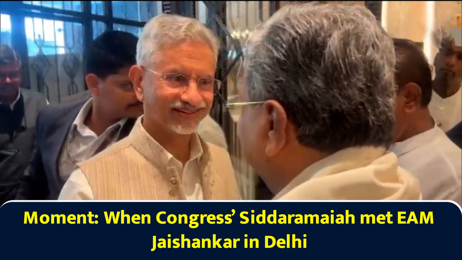 Surprise corridor meet: When Congress’ Siddaramaiah met EAM Jaishankar ...