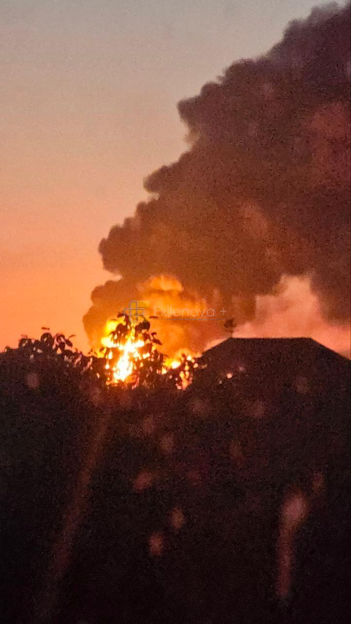 Russian Ilsky oil refinery on fire after drone attack