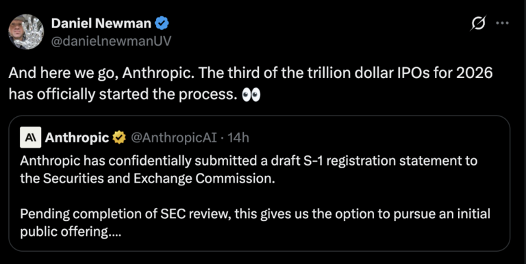 Daniel Newman, Jim Cramer Weigh On Anthropic Moving To Go Public ...