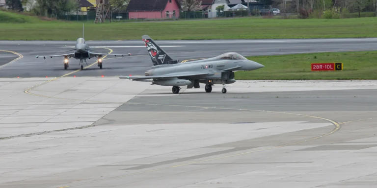 Eurofighter landen in Klagenfurt: Luftraum-Überwachung startet