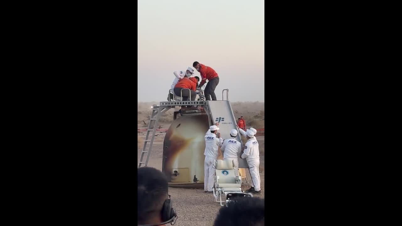 Shenzhou 21 astronauts return to Earth in Inner Mongolia, China